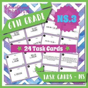 Multi Digit Decimals Task Cards NS Add Subtract Multiply And Divide
