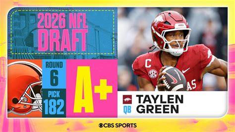 2026 Nfl Draft Grades Browns Select Taylen Green No 182 Stream Of