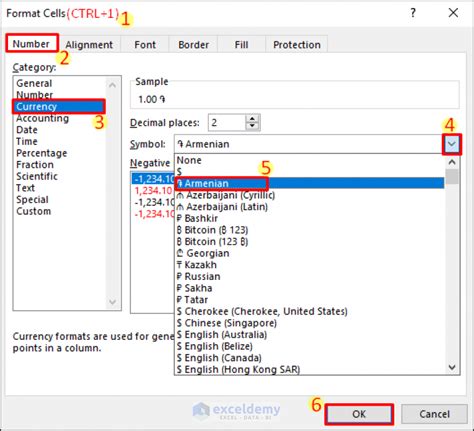 List Of Currency Symbols In Excel ExcelDemy