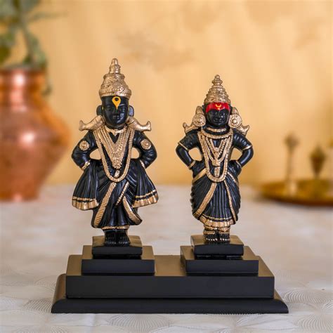 Lord Vitthal Rukmini Idol For Home Temple And Pooja Room Nirvaan Arts