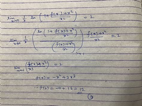 if f x is a polynomial of least degree such that lim { x