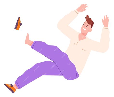 Premium Vector Guy Falling Down Floating Young Man In Air