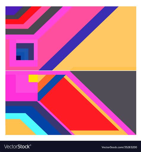 Colorful Geometric And Curve Background Pattern Vector Image