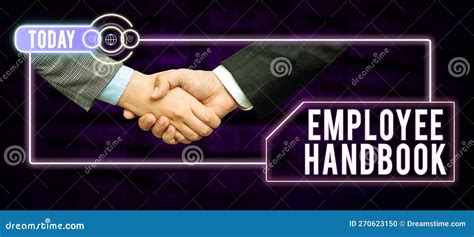 Conceptual Display Employee Handbook Business Approach Document That Contains An Operating