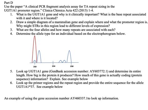 Solved Part Duse The Paper A Clinical Pcr Fragment Analysis