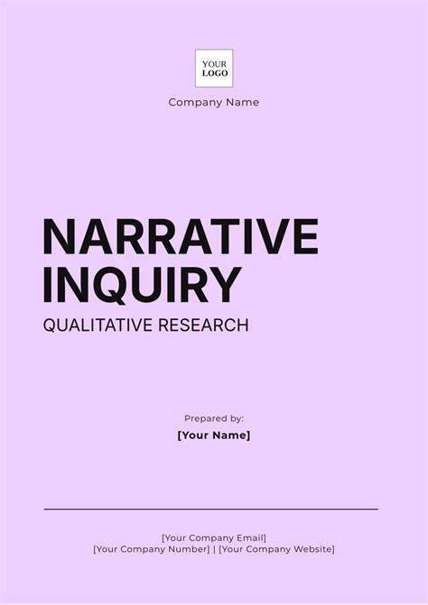 Free Narrative Inquiry Qualitative Research Template To Edit Online