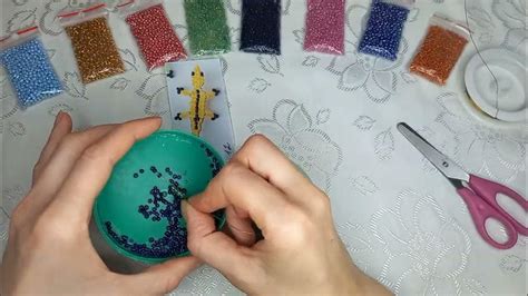 Ящірка з бісеру Плоскі фігурки з бісеру Паралельне плетіння Youtube