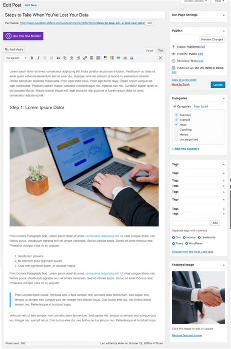 How To Use The Post Content Module In The Divi Theme Builder