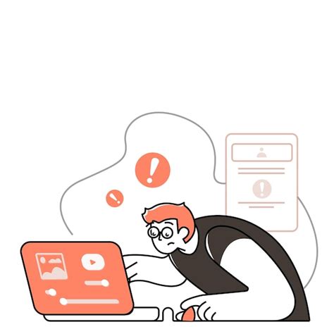 premium vector error deadline stress man customer service