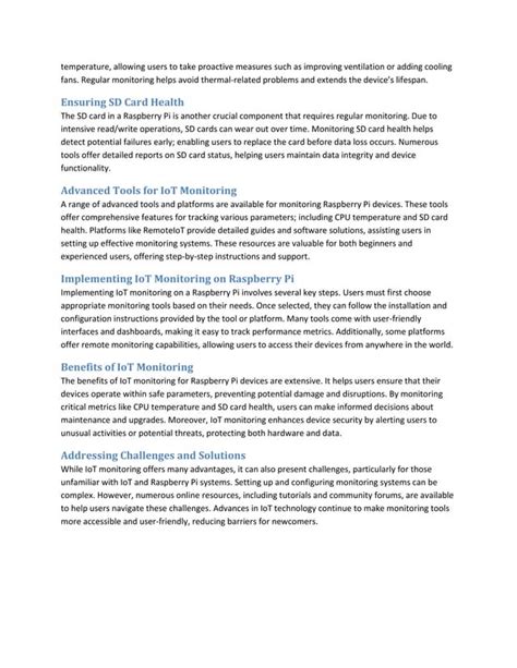 The Essential Role Of Iot Monitoring For Raspberry Pi Devices Pdf