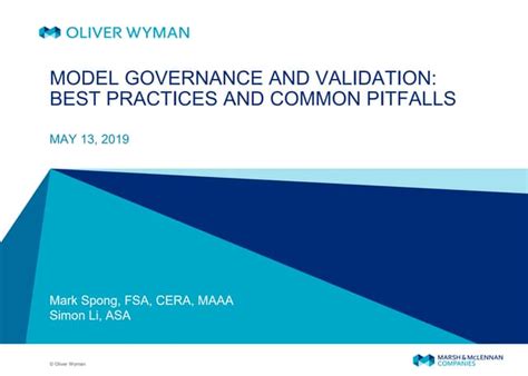 Model Governance And Validation Best Practices And Common Pitfalls Ppt