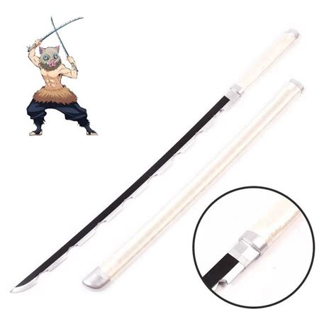Demon Slayer Inosuke Hashibira Nichirin Sword Anime Cosplay Cm Wooden Katana Picclick Au