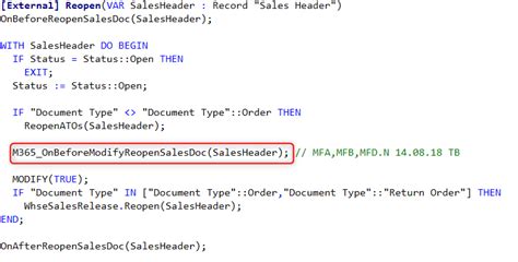 Event Request Codeunit 414 Release Sales Document · Issue 3356