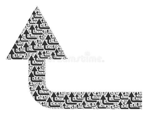 turn forward recursive mosaic of itself items stock vector
