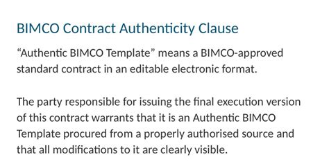 Christian Hoppe On Linkedin Bimco Contracts Clauses Smartcon Authenticity
