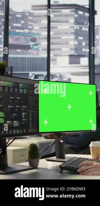 Vertical Video Admin Using Multi Monitor Green Screen Pc To Create