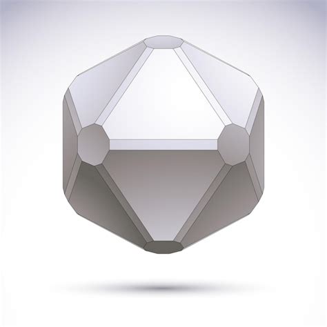Premium Vector Abstract Geometric 3d Object Vector Illustration Clear Eps 8