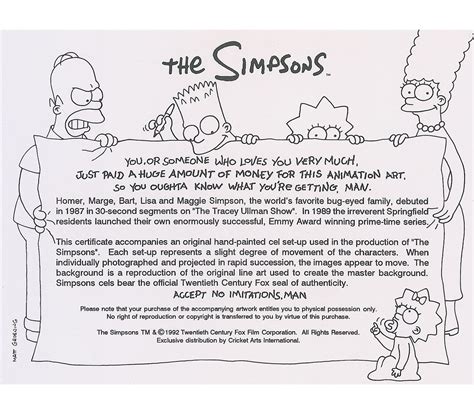 Homer And Leon Kompowsky Production Cel From The Simpsons