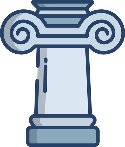 Ionic Greek Pillar Linear Color Illustration 47040927 Vector Art At Vecteezy