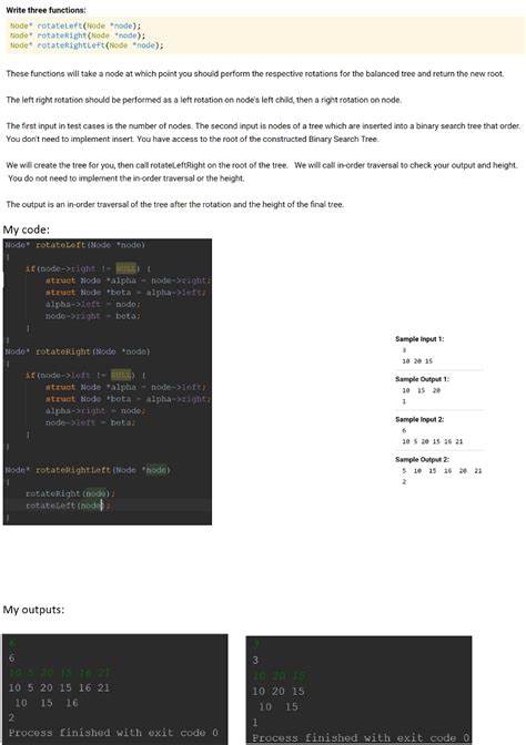 solved write three functions node rotateleft node node