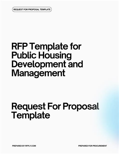 Rfp Template For Public Housing Development And Management Rfply Proposal Templates