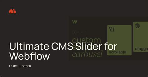 Ultimate CMS Slider For Webflow Video No Code Supply Co