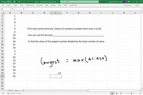 Solved Using The Spreadsheet Below Write A Formula For Column E That