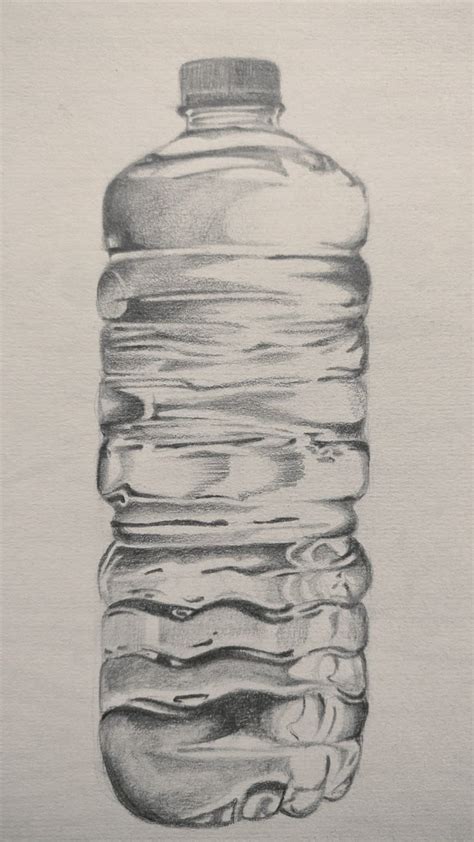Realistic Plastic Bottle Sketch