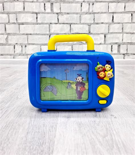 1996 Teletubbies Wind Up Musical Tv 65 75 Vintage Television Toy
