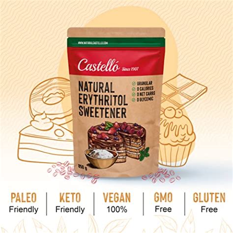 Eritritol Edulcorante Natural Granulado 10 G 7g De Azúcar Sustituto Del Azúcar Keto Y