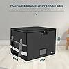 Amazon Com Large File Box With Lock Fireproof File Box For Documents 5200F Fire Resistant