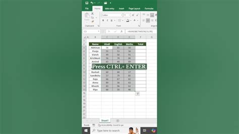 Try This Excel Trick For Beginners Randbetween Function🚀 Excel