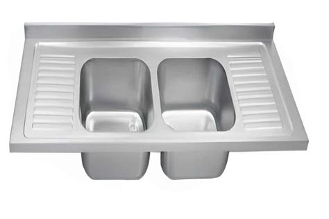 Top Sink 140x70 Double Bowl And Double Drainer Stainless Steel Grade