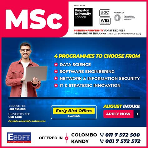 Esoft Metro Campus On Linkedin Kingston University Msc It Esoft