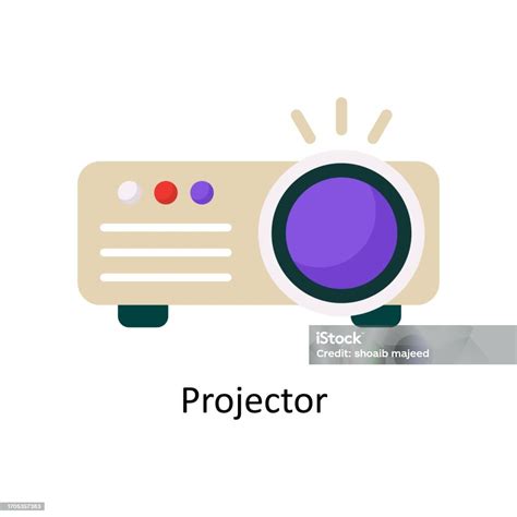 프로젝터 벡터 플랫 아이콘 디자인 그림입니다 흰색 배경에 기호 Eps 10 파일 벡터에 대한 스톡 벡터 아트 및 기타 이미지 벡터 텔레비전 프로젝션 장비 Istock