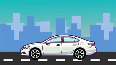 Sedan Car Animation In Urban Setting 48713578 Stock Video At Vecteezy