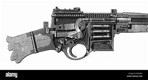 Weapons Rifles Austrian Automatic Carbine Mannlicher M 01 Cross Section Of The Breech Block