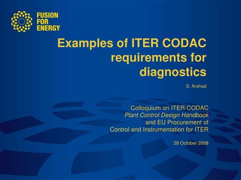 Ppt Examples Of Iter Codac Requirements For Diagnostics Powerpoint