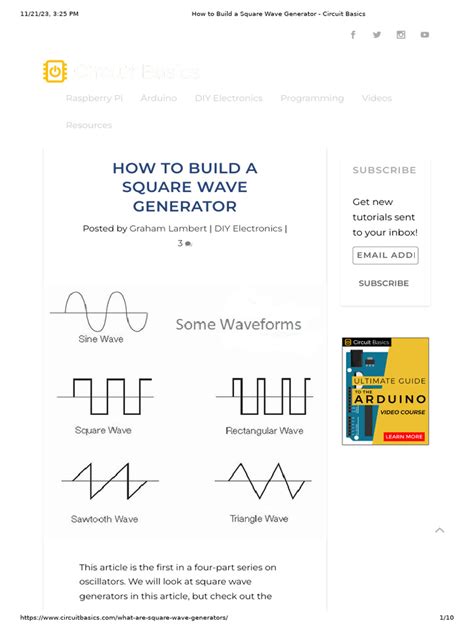 How To Build A Square Wave Generator Circuit Basics Pdf