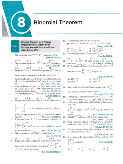 Binomial Theorem Pdf Binomial Theorem Pdf