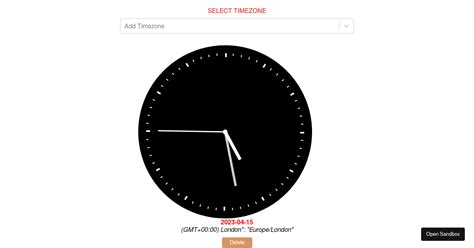 React Analog Clock Examples Codesandbox