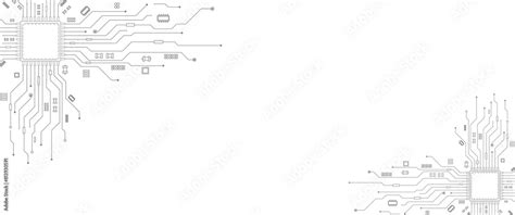 Abstract Technology Circuit Board Background Grey White Abstract