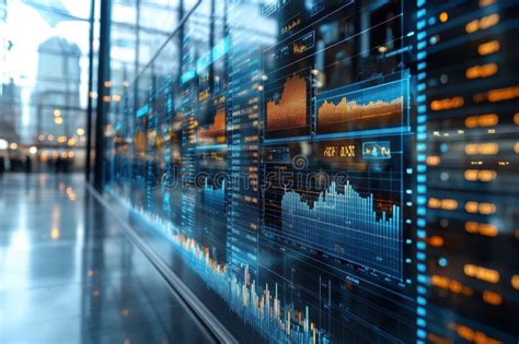 Advanced Financial Data Visualization In A Corporate Office During