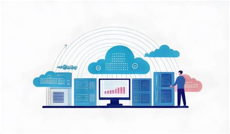 People Interact With Cloud Computing Servers Premium Ai Generated Image