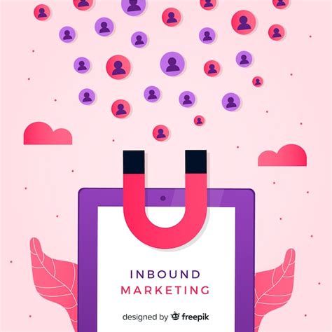 Premium Vector Magnet Inbound Marketing Background