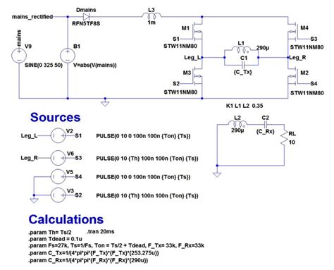 Figure A 6 Ltspice Model For Cs Parallel Resonant Topology Download