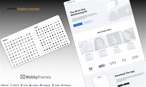 WebbyFrames Elevate Your Design With A Free Wireframing Kit For Websites And SaaS UI UX Free