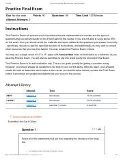Practice Final Exam Data Structures And Algorithms Pdf Practice Final Exam