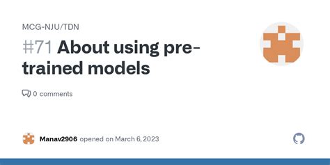 About Using Pre Trained Models Issue MCG NJU TDN GitHub