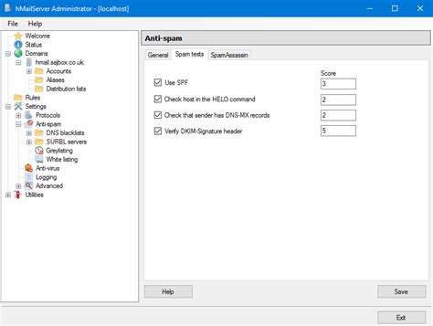 Email Hmailserver Anti Spam Setup Ans Documentation